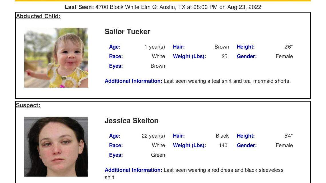 Amber Alert canceled after 1-year-old in Austin found safe | Fort Worth ...