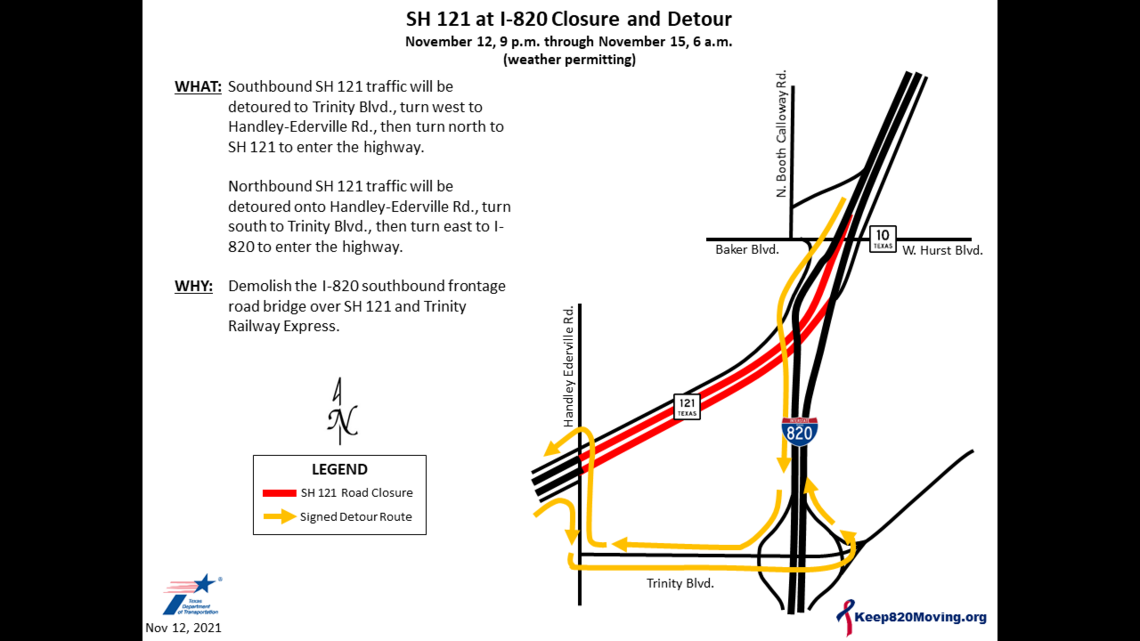 SH-121 to close northbound and southbound lanes toward I-820 | Fort ...