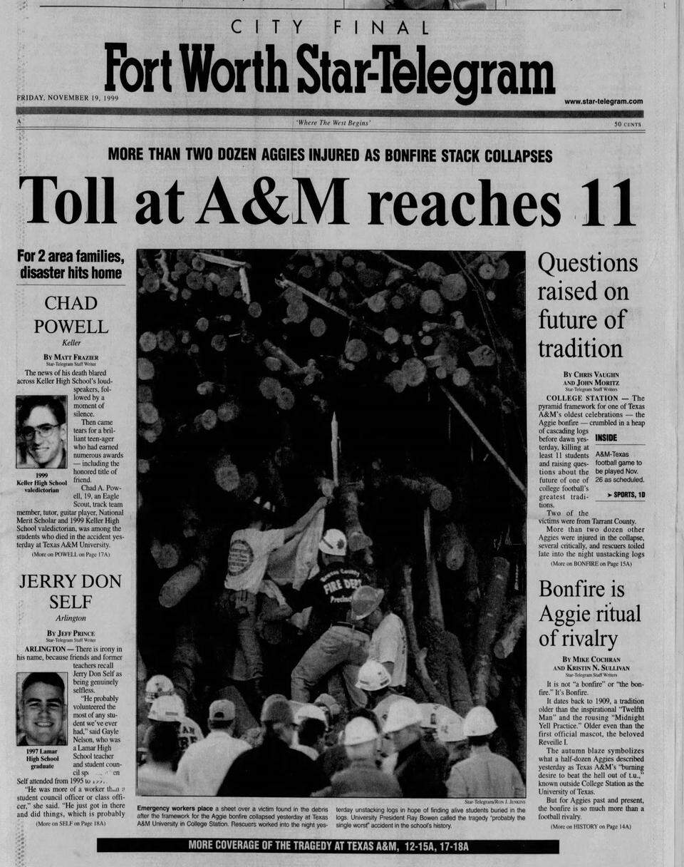 Photos: 25th anniversary of deadly Texas A&M bonfire collapse | Fort ...