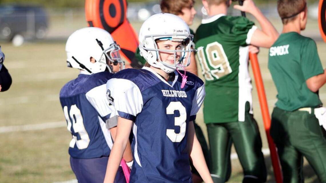 Keller middle school cheerleader also plays football | Fort Worth Star ...